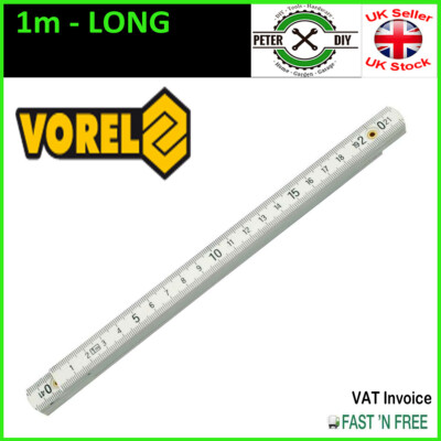 1m RULER Plastic Folding Measuring Stick METRIC SCALE Locking Joints ...