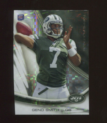 2013 Topps Platinum Football #127 Geno SmithXfractor Rookie Card #3801 ...