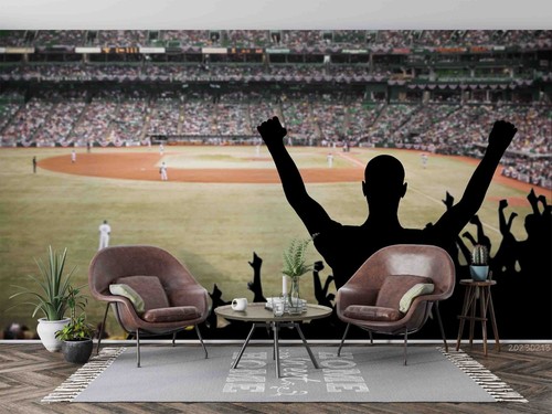 3D Baseball Game Fans Wallpaper Wall Mural Removable Self-adhesive 66 ...