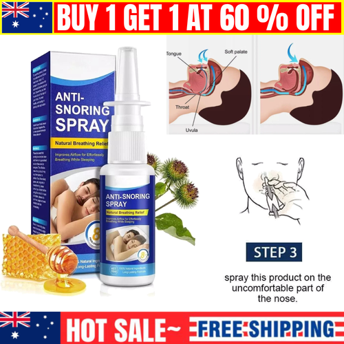 30ml Anti Snoring Spray Stop Snore Breath Throat Relief Better Sleeping ...