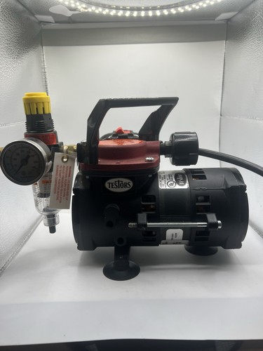 Testors 107CAB18-326B Airbrush Compressor Paint Sprayer w/ Moisture ...