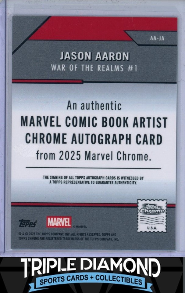 2025 Topps Chrome Marvel #AA-JA Jason Aaron Auto Green Lazer #52/99 ...
