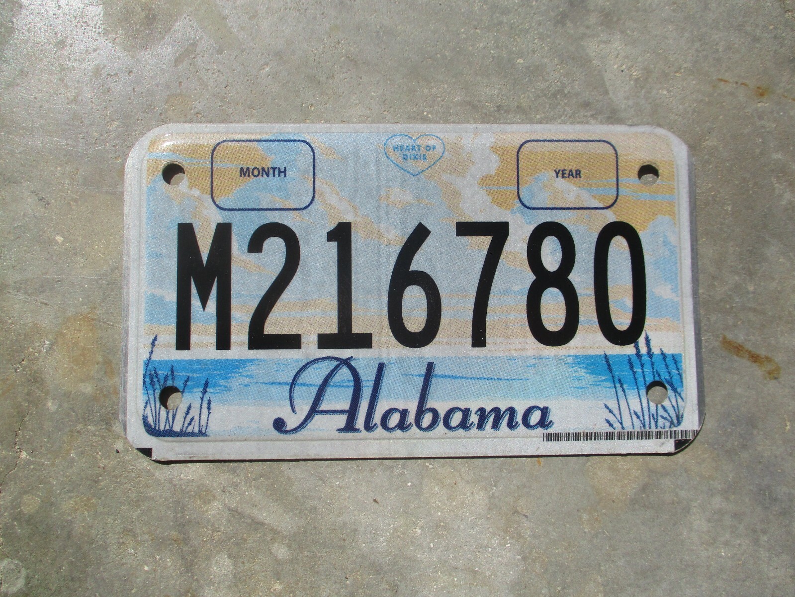 Alabama motorcycle license plate # M 216780 | eBay