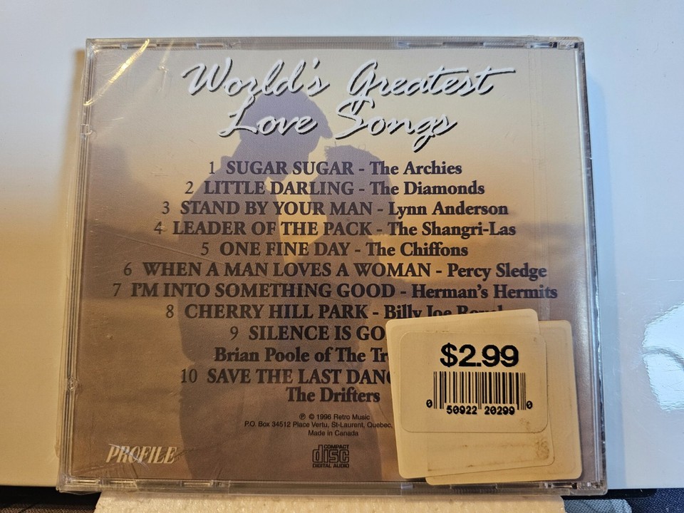 The World's Greatest Love Songs by Various Artists (CD, 1996) NEW ...