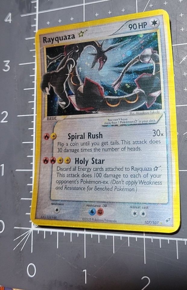 Rayquaza Gold Star 107/107 Pokemon - EX Deoxys FANART STICKER | eBay