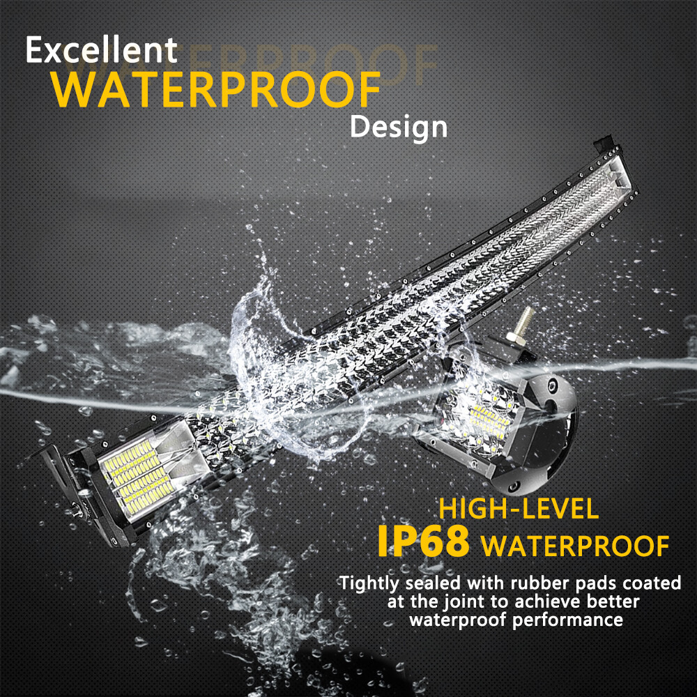 52" LED Light Bar+ 4'' Pods Combo For Hummer H1 H2 H3 Humvee AM General ...