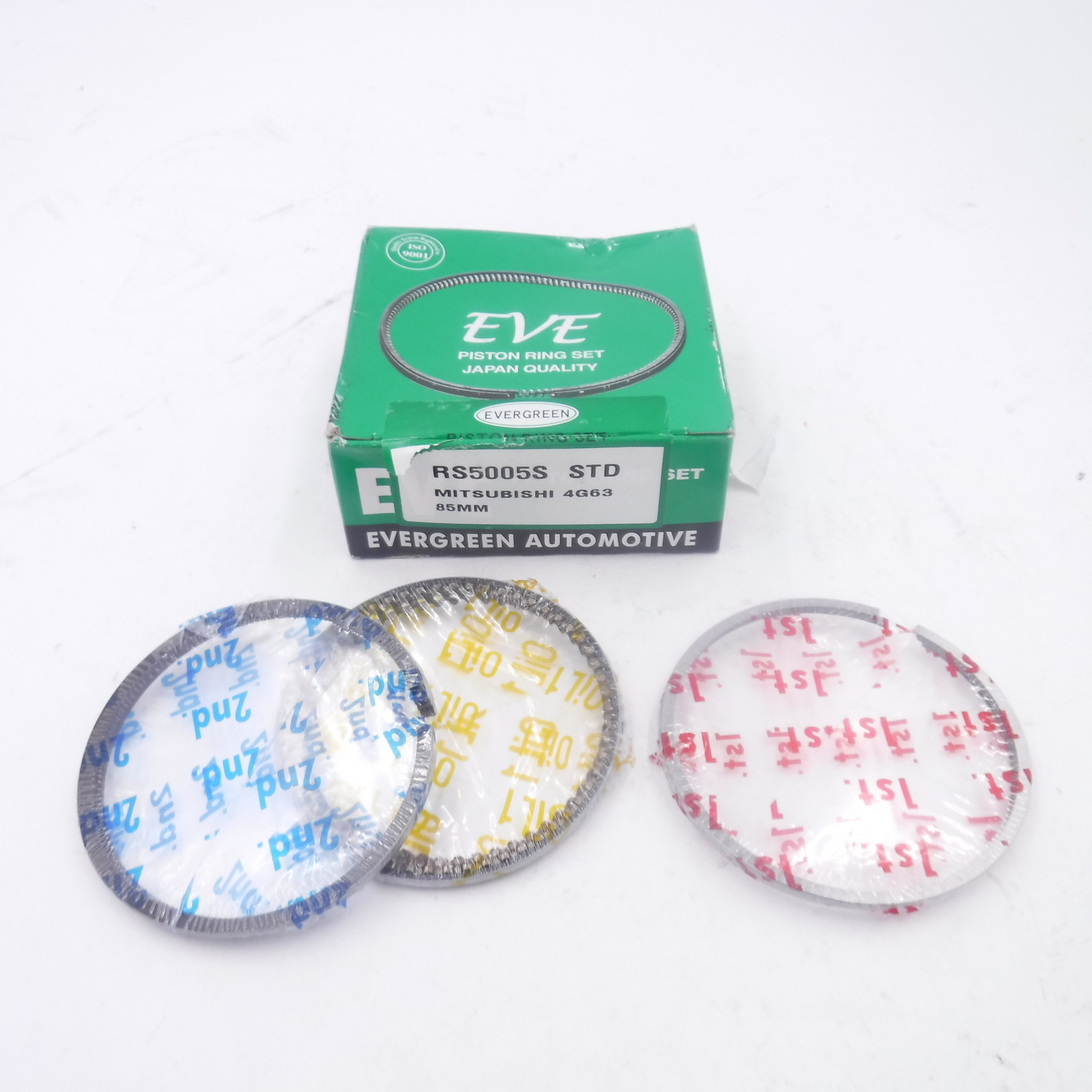 Evergreen RS5005S Piston Ring Set For 85mm Bore, 4G63 Engine, 4 ...