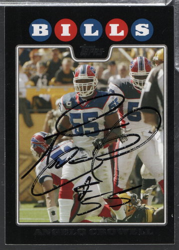 Angelo Crowell Bills Autographed 2008 Topps #5 w/COA 101623NPCD85 | eBay