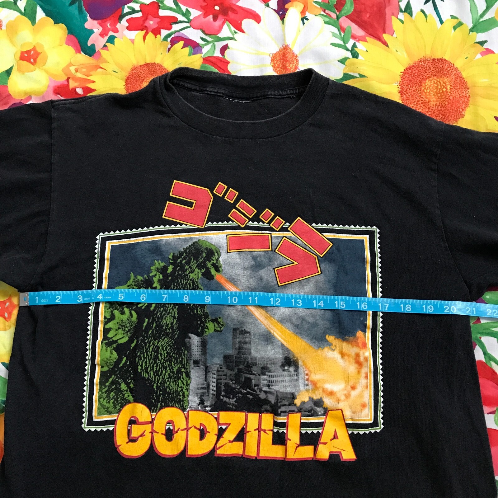 Vintage 1994 90s Godzilla Japanese Movie Promo Black … - Gem