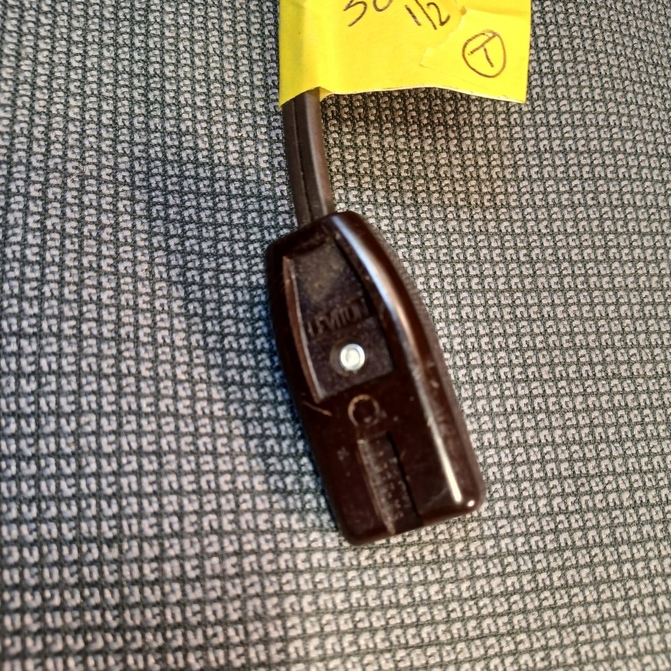 VINTAGE APPLIANCE POWER CORD 2-Prong 1/2" Bakelite Leviton 5A- 250V 30 ...