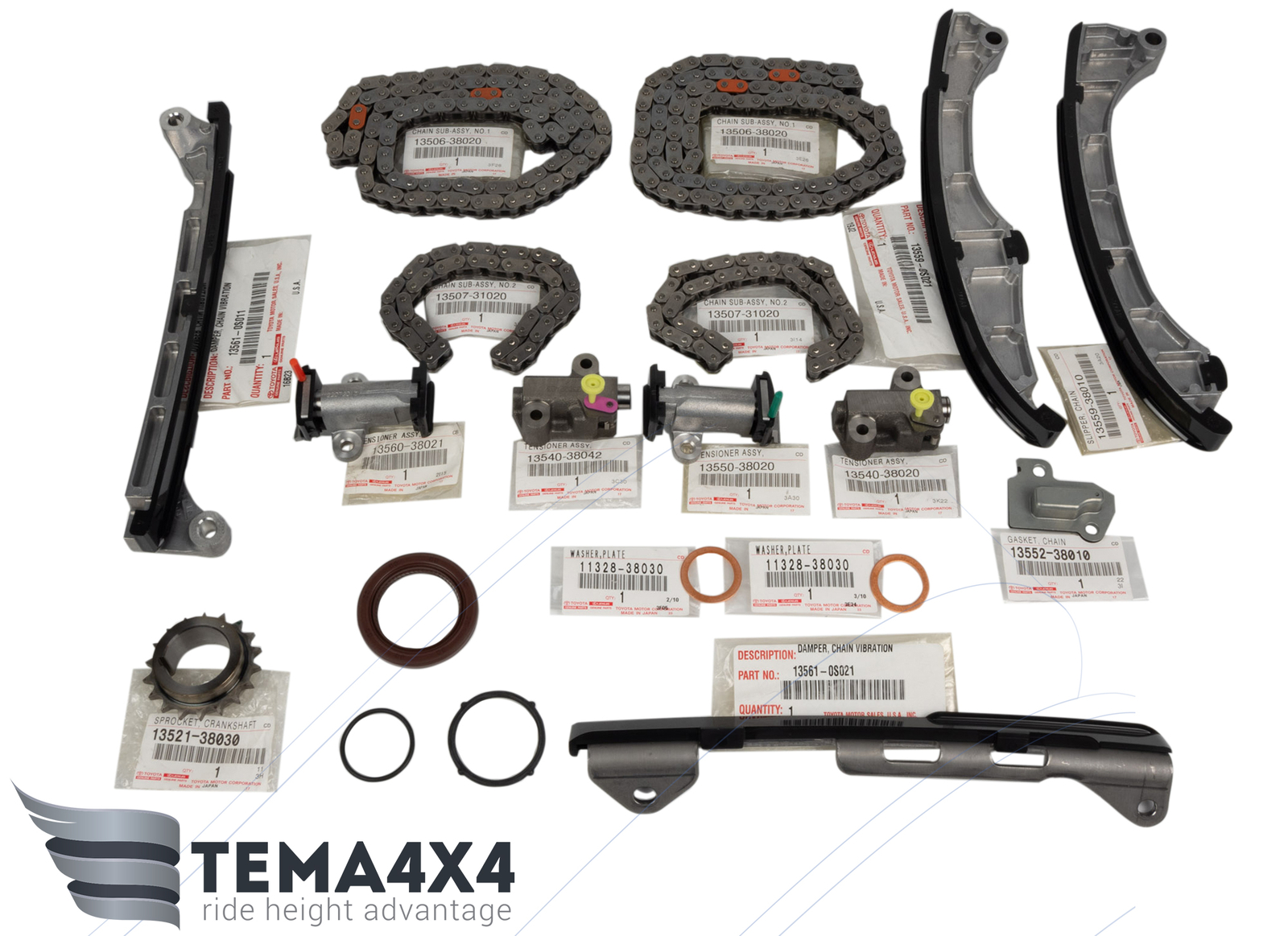 Genuine OEM Timing Chain Kit for Toyota Lexus 5.7 V8 3UR-FE | Japan ...