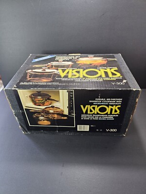 Vintage Factory Sealed Corning Ware Visions V300 Sauce Pan 6 Piece Set ...