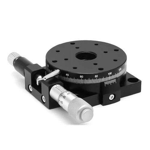 R Axis Rotary Sliding Table Manual Adjustment Displacement Platform ...