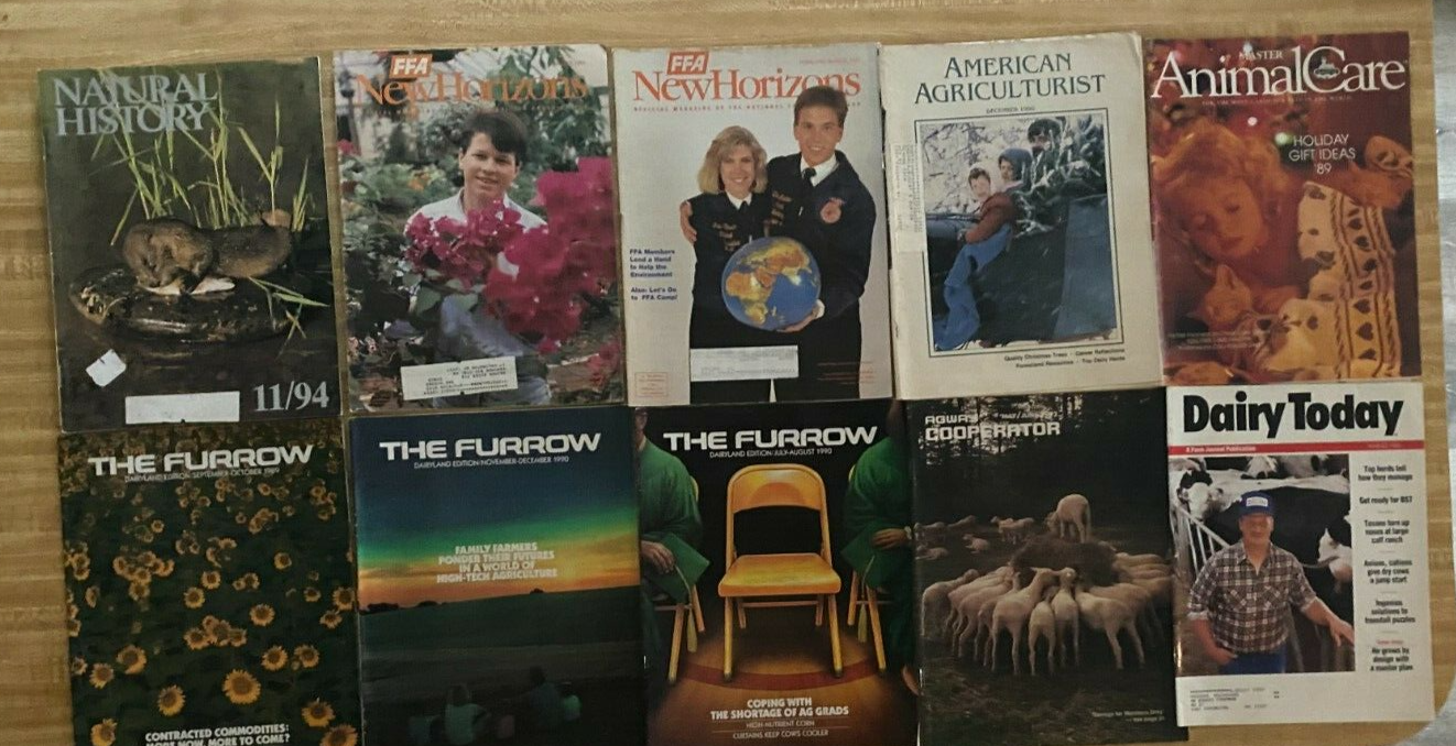 AGRICULTURE MAGAZINES - 10 ISSUES FFA HORIONS FURROW DAIRY TODAY | eBay
