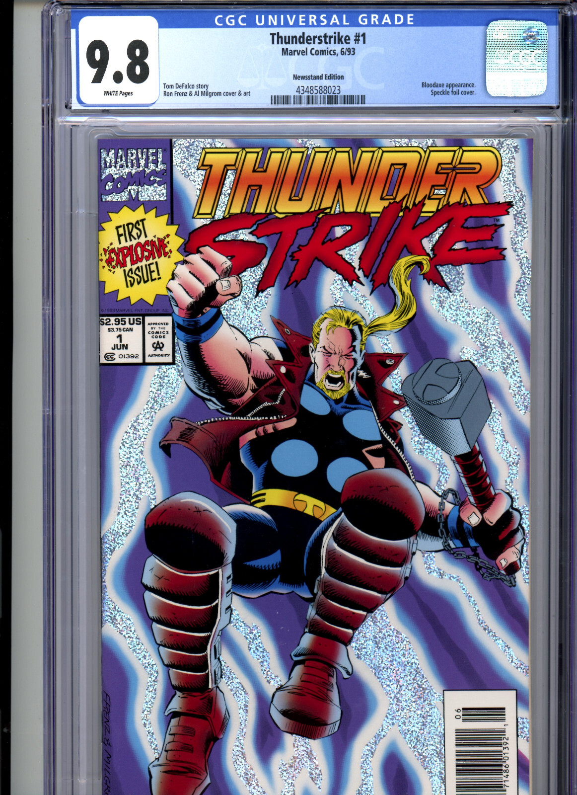 Thunderstrike #1 (1993) Marvel CGC 9.8 White Newsstand Edition | eBay