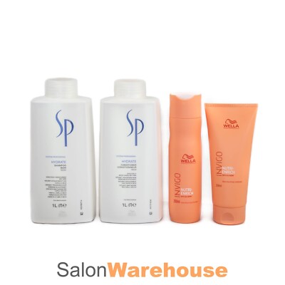 Wella SP System Professional HYDRATE SHAMPOO + CONDITIONER Litre ...