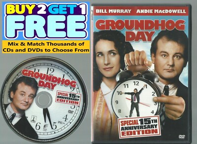 Groundhog Day (DVD, 1993) Billy Murray Ned Ryerson Disc & Cover Art ...