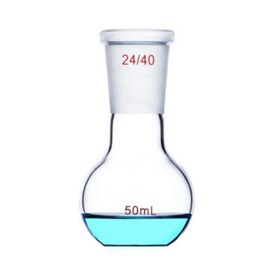 50ml 24/40 Single Neck Flat Bottom Glass Flask One Neck Lab Chemistry ...