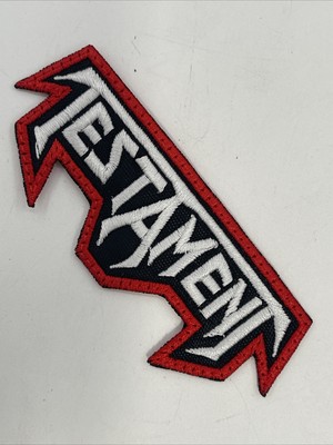 Testament Metal Band Logo Patch: Quality Embroidery, Sew On, 3 3/4” By ...