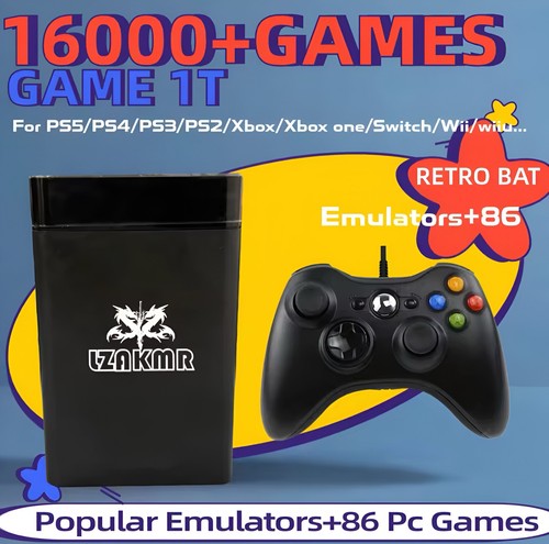 Playzone 1TB Retro Game Drive PS5 PS4 Xbox Switch PC 16000+ Games ...