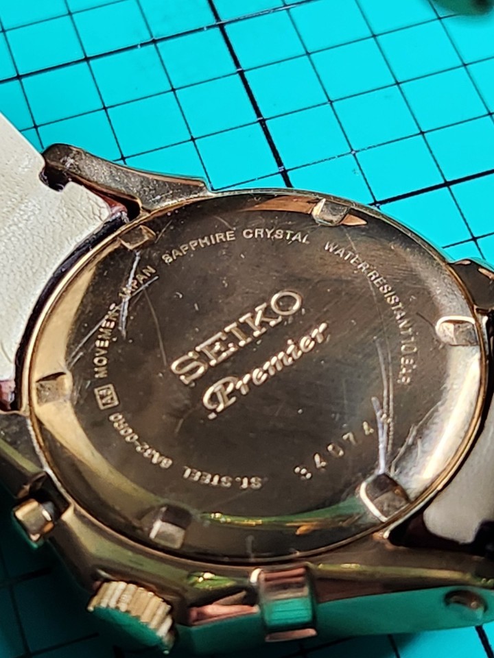 MEN'S WRIST WATCH SEIKO PREMIER PERPETUAL CALENDAR 6A32-00R0, 10BAR W.R ...