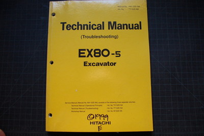 HITACHI EX80-5 Excavator Technical Manual Book service repair shop OEM ...