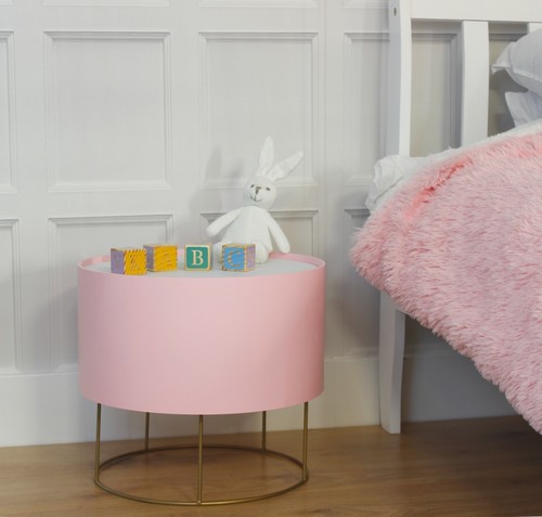 Pink Storage Stool Footstool Ottoman Home Decor Decorative Bedside ...