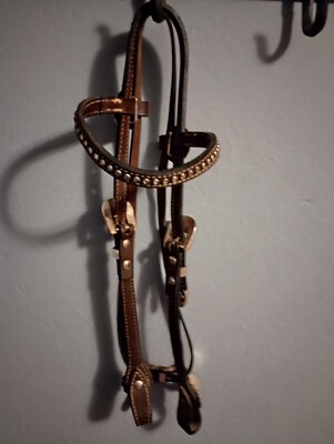 Western Brown Leather, Custom Bling Headstall, Full Horse | eBay