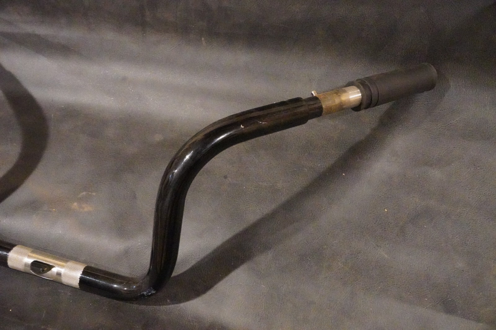 Black Fat 9" x 1 1/4" OEM Handlebars For Harley Dyna Softail Sportster ...