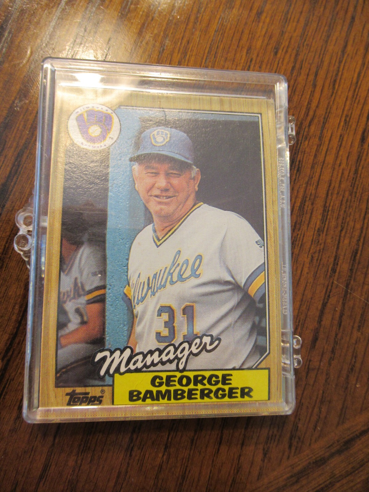 1987 Topps - #468 George Bamberger - Manager of the Milwaukee Brewers ...