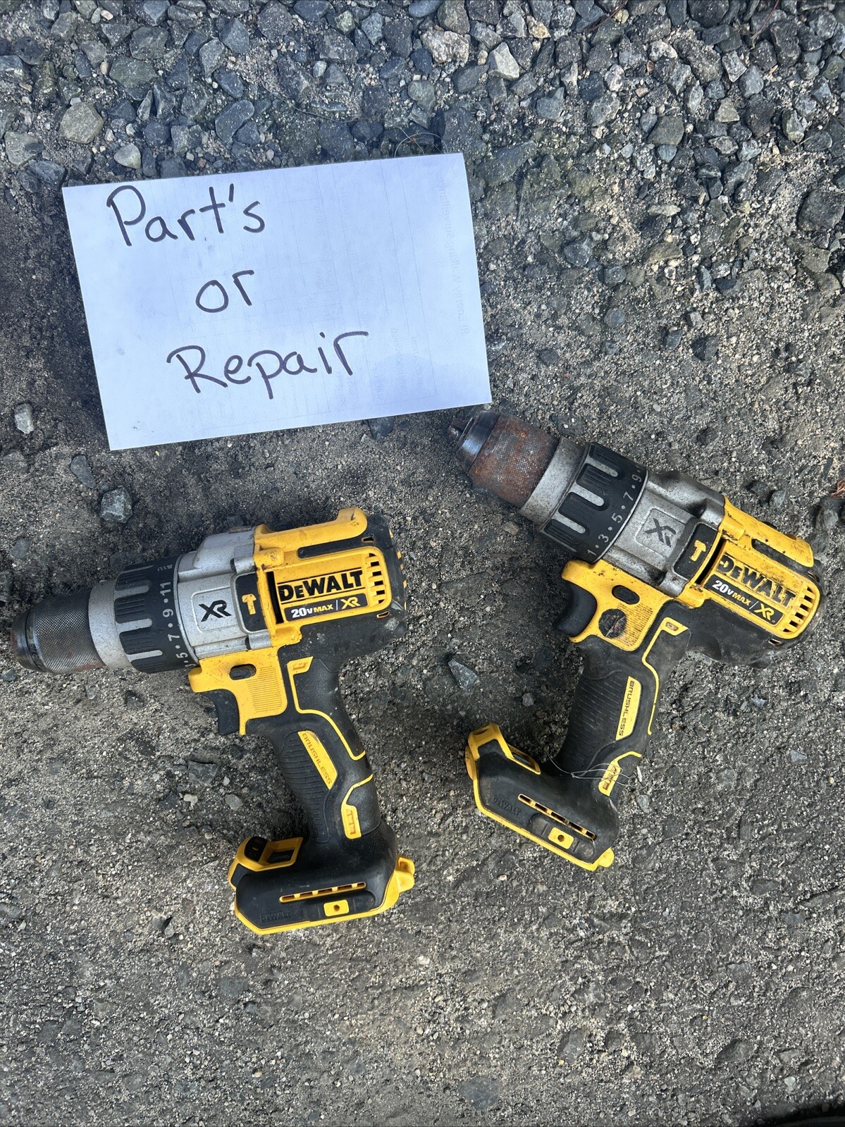 (2) DeWalt DCD996 20V Max XR Brushless Cordless 1/2 Hammer Drill Parts ...