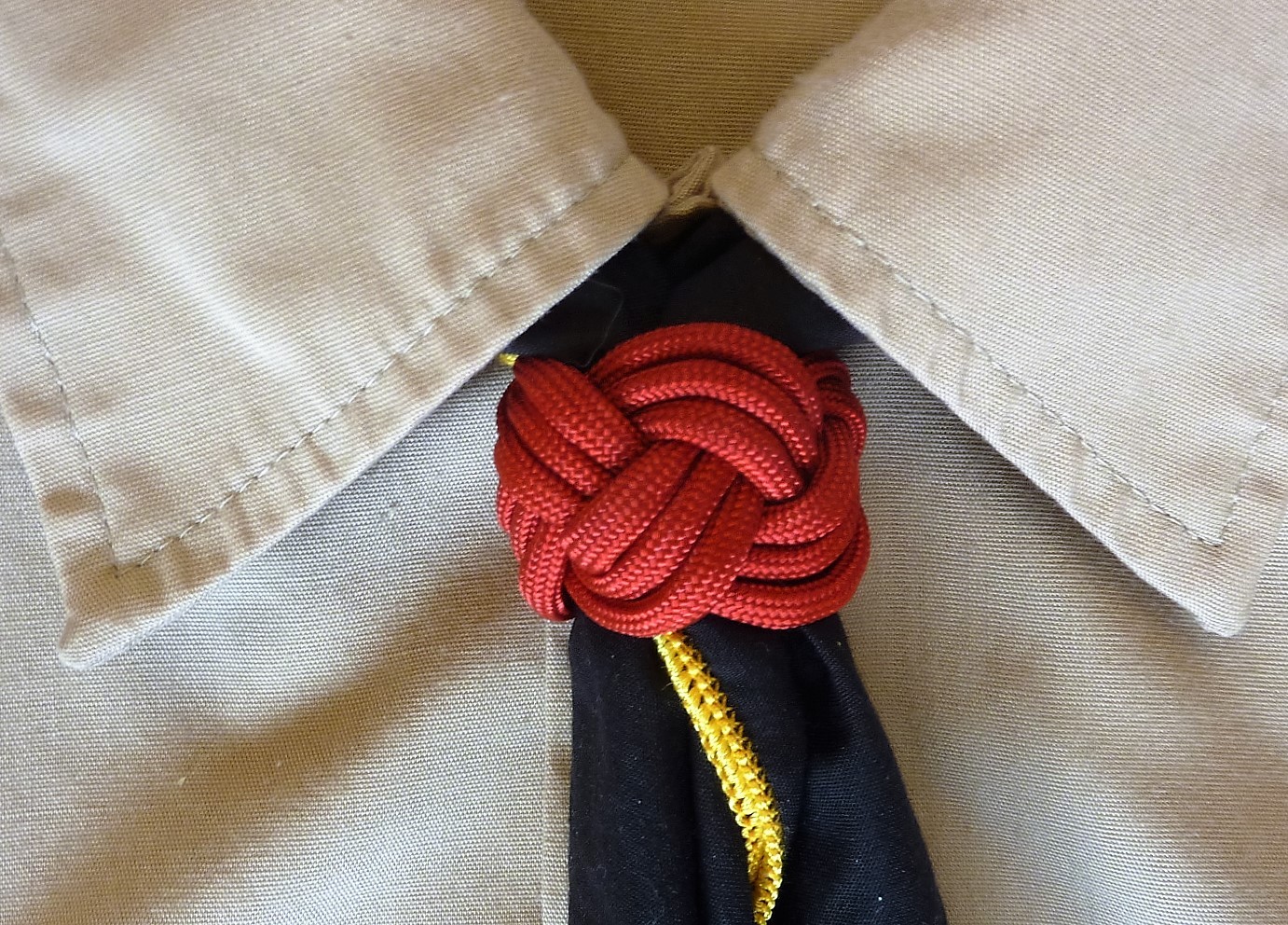 Handmade Scout Neckerchief Slide Woggle Paracord Turks Head Knot Red | eBay
