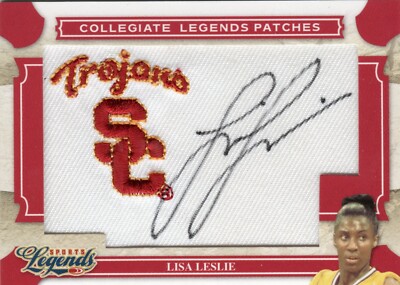 2008 Donruss Lisa Leslie Autographed USC Collegiate Legends Patch #006/ ...