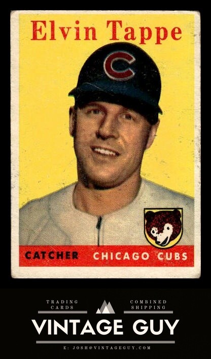 1958 Topps #184 Elvin Tappe Vintage Chicago Cubs Baseball Card | eBay