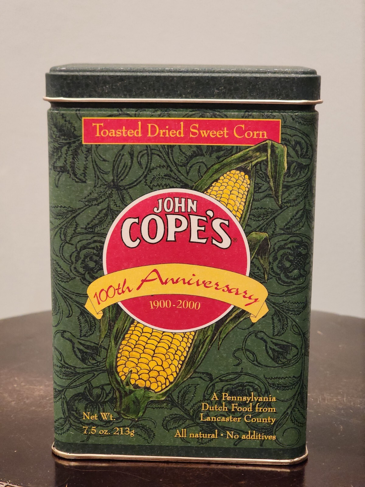 VTG Tin John Copes Toasted Dried Sweet Corn 100th Anniversary 1900 PA ...