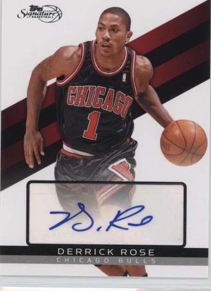 2008-09 Topps Signature - Autographs #TSA-DR Derrick Rose /649 (AU, RC ...