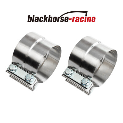 2Pcs 5" Inch Exhaust Clamp Step Clamps Lap Joint for Catback Muffler ...