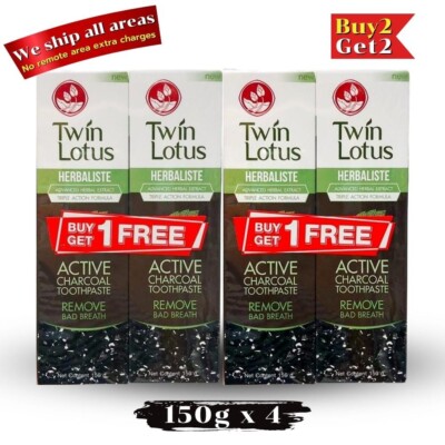 Twin Lotus Active Charcoal Toothpaste Thai Herbal Herbaliste Oral Care ...