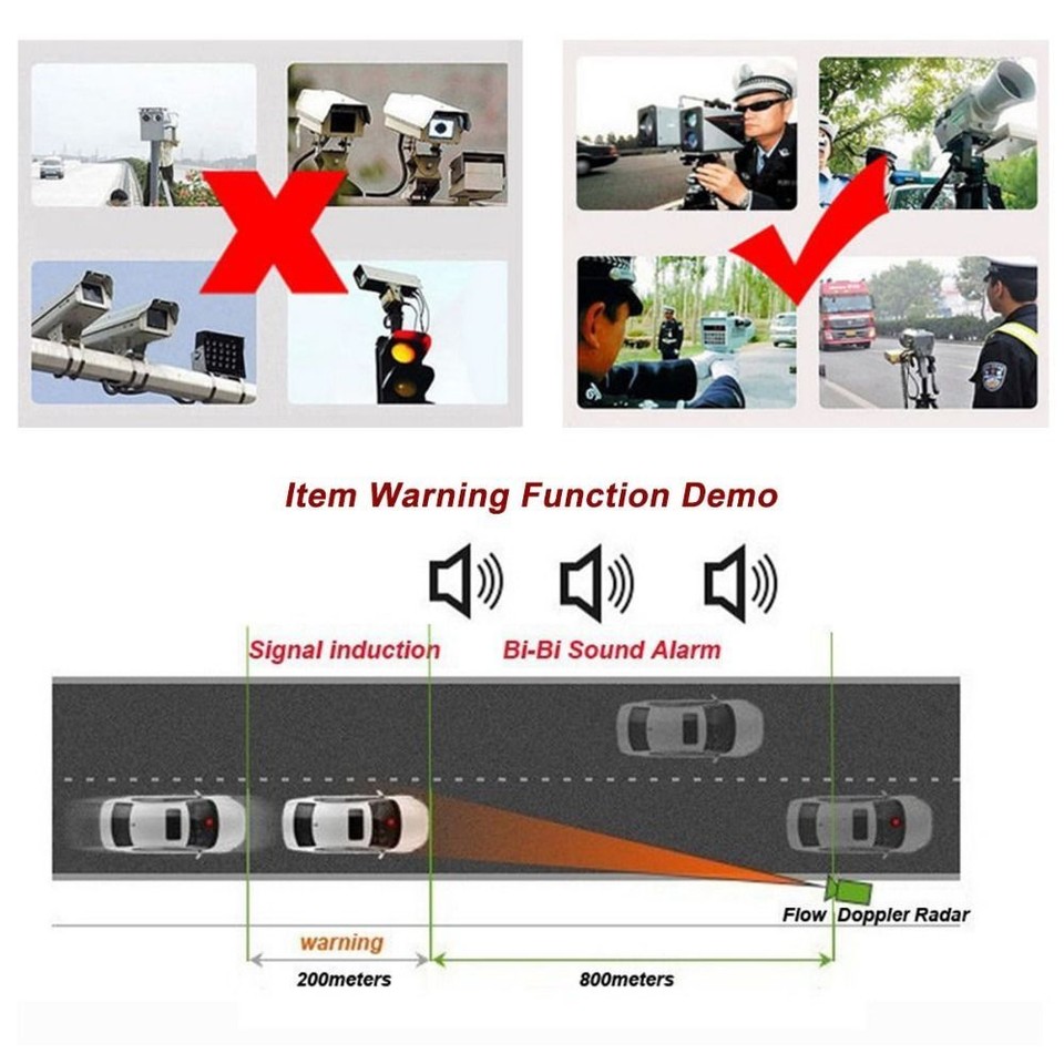 Radar Detector Car Police Laser Lazer Cop Radspeed Pro Rad Speed Edge ...