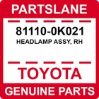 81110-0K021 Toyota OEM Genuine HEADLAMP ASSY, RH | eBay