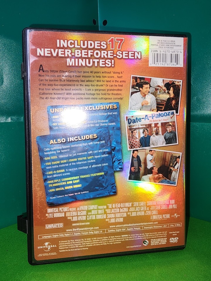 CIB w/ Insert - The 40 Year Old Virgin (DVD, 2005) Steve Carell Unrated ...