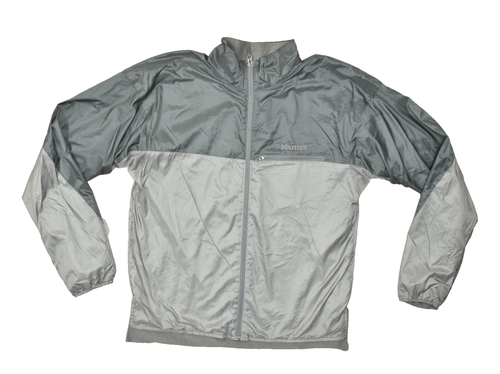 Marmot Men's Gray Full Zip Windbreaker Jacket Regular Size L Polyester ...