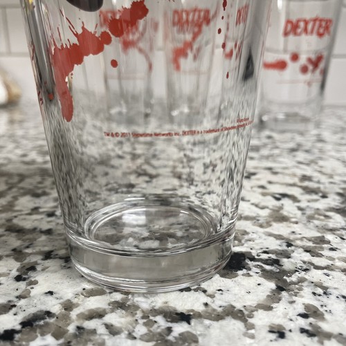 Dexter Tv Show Cups Drinking Glass 16 Ounces Pint Glasses Blood ...
