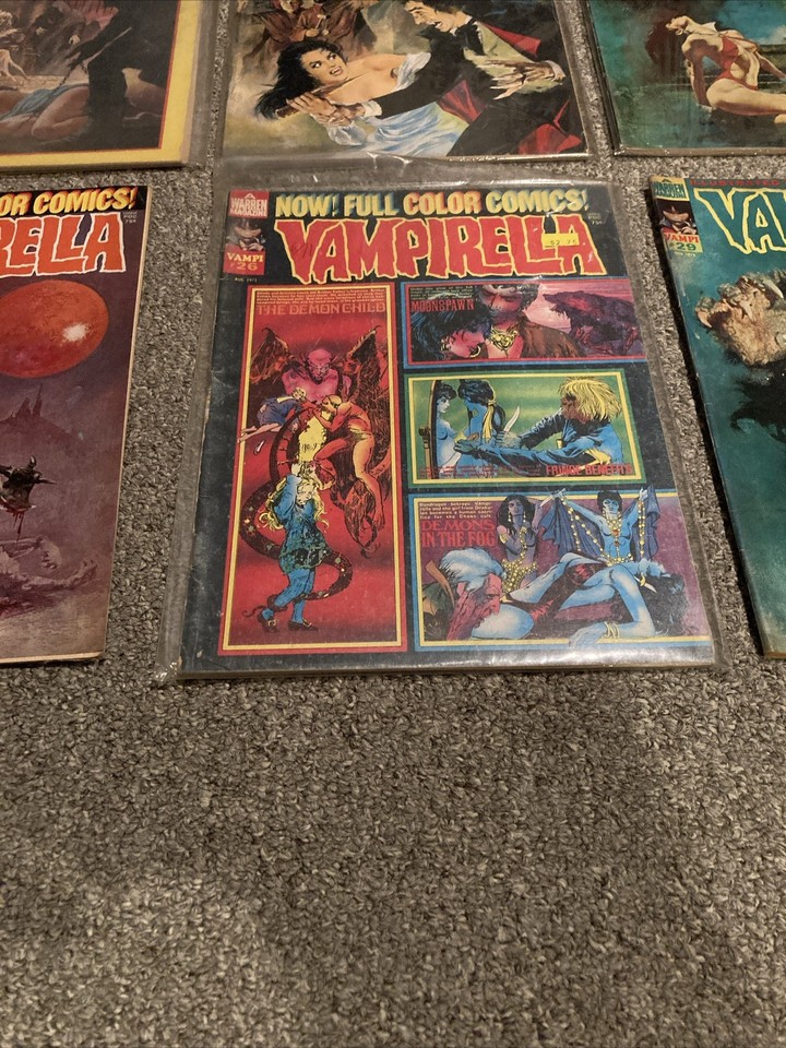 VAMPIRELLA Warren Comic Magazines Lot 20, 22, 24, 25, 26, 29 Readers | eBay