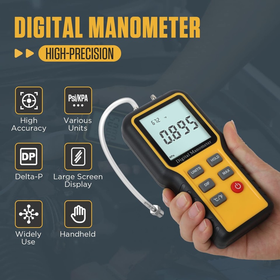 Manometer Gas Pressure Tester,manometer Hvac,digital Manometer Gas ...