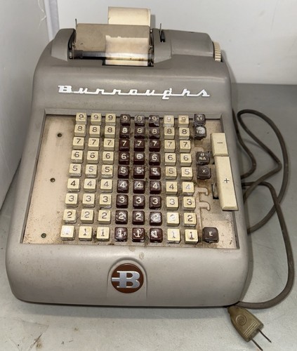 1950s Rare Antique Electric Burroughs Adding Machine Calculator Series ...