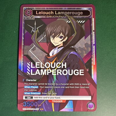Union Arena English Code Geass - Lelouch Lamperouge CGH-1-017 SR | eBay
