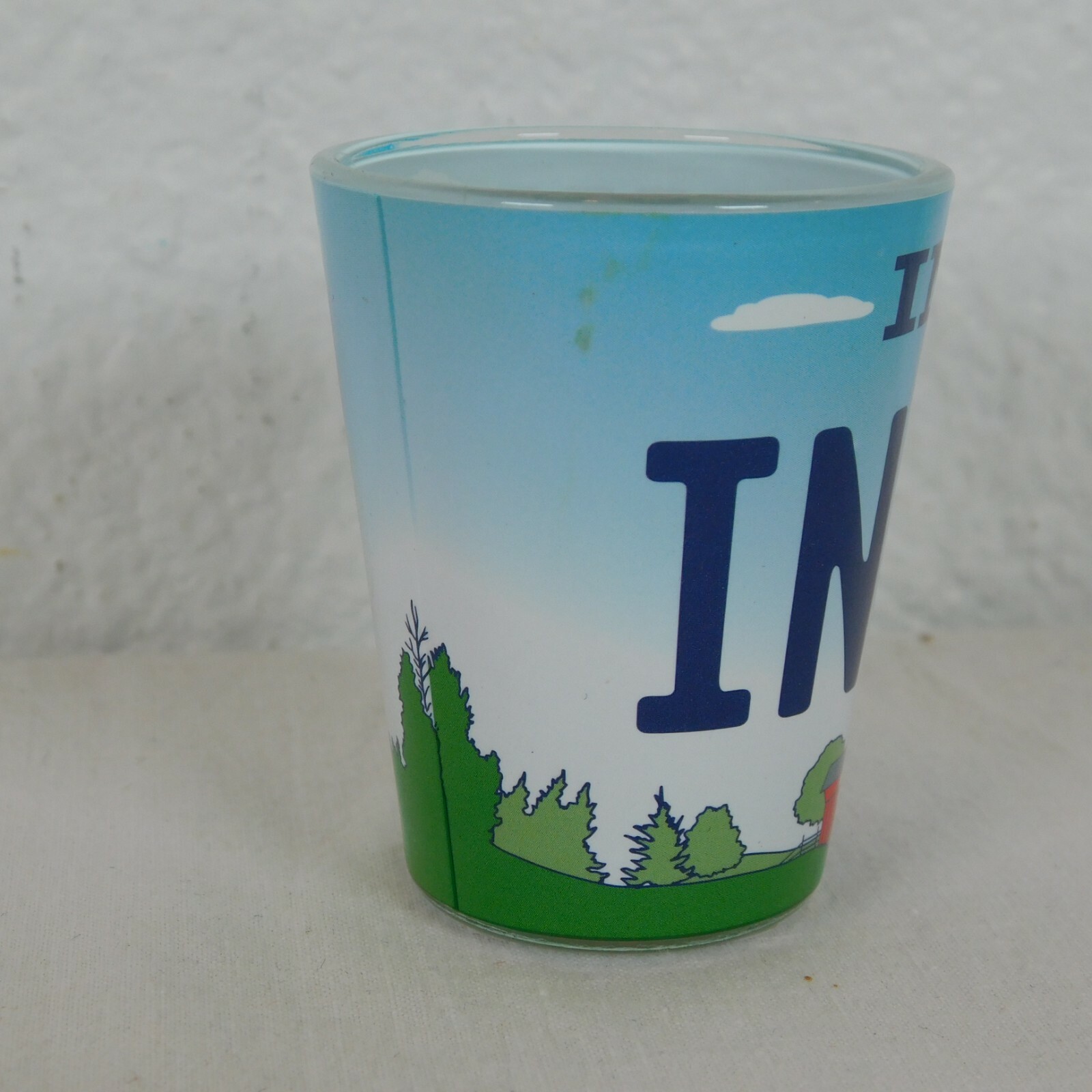Indiana 2 oz Shot Glass Covered Bridge License Plate Tourist ...