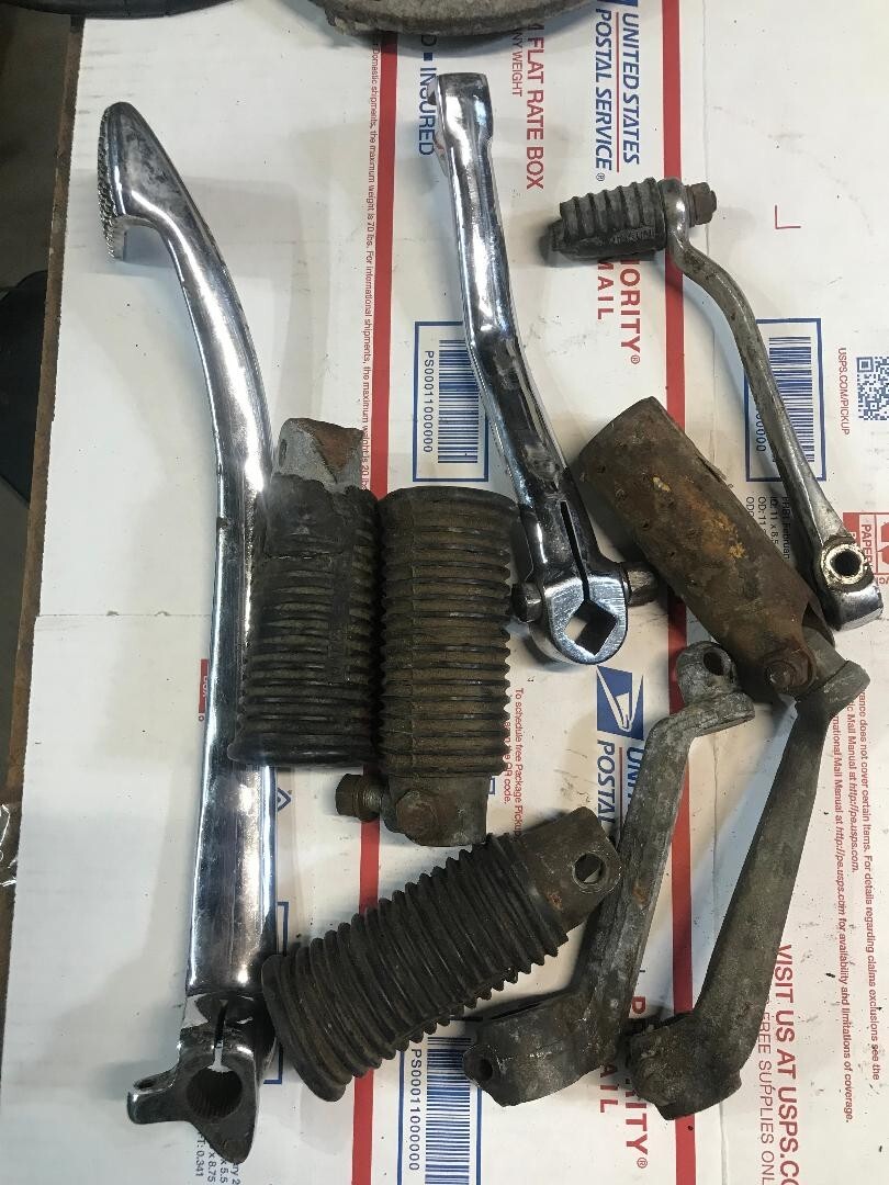 Harley Davidson ironhead sportster parts footpegs controls LOT Chopper ...