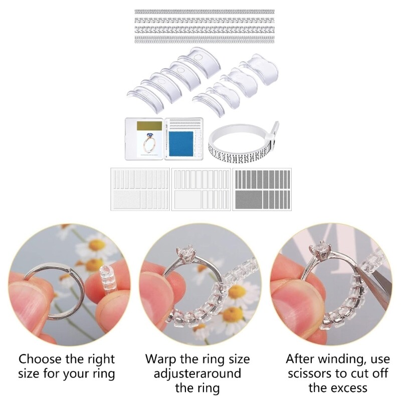 71Pcs Rings Sizer Adjuster for Loose Rings with Rings Size Measuring ...